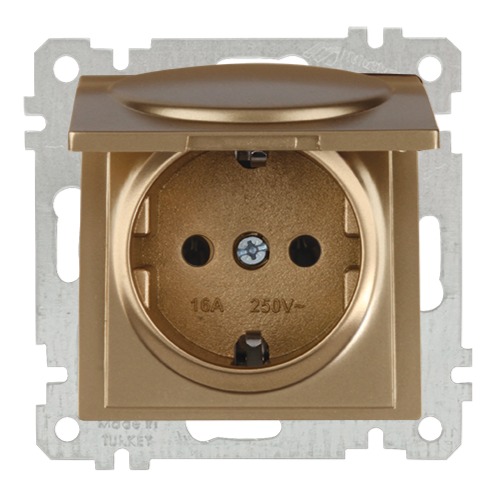 Mutlusan: Candela Mek+Tuş Kapaklı Topraklı Priz
