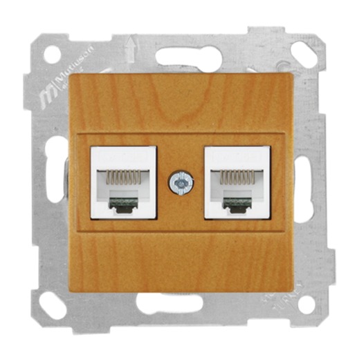 Mutlusan: Rita Mek+Tuş Data Prizi 2*Rj45 (Cat5e)