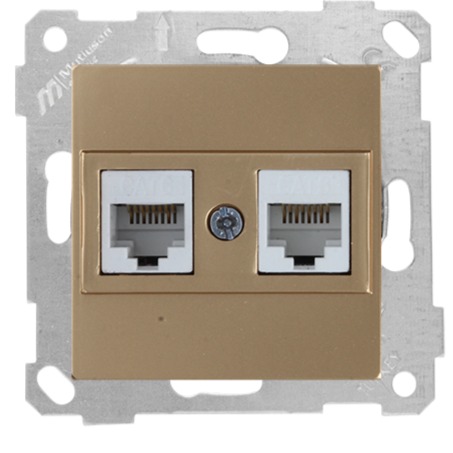 Mutlusan: Rita Mek+Tuş Data Prizi 2*Rj45 (Cat6)