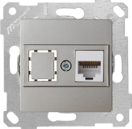 Mutlusan: Rita Mek+Tuş Data Prizi 1*Rj45 (Cat6)