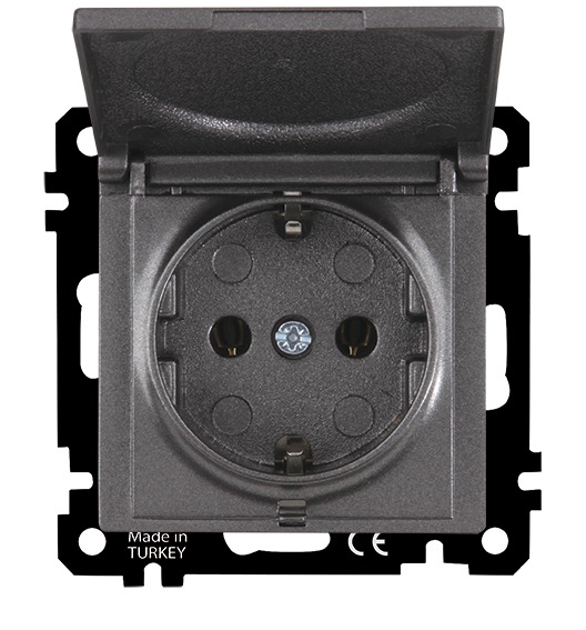 Mutlusan: Mek+Tuş Kapaklı Topraklı Priz