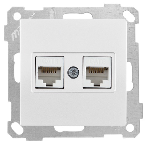 Mutlusan: Candela Mek+Tuş Data Prizi 2*Rj45 (Cat6)