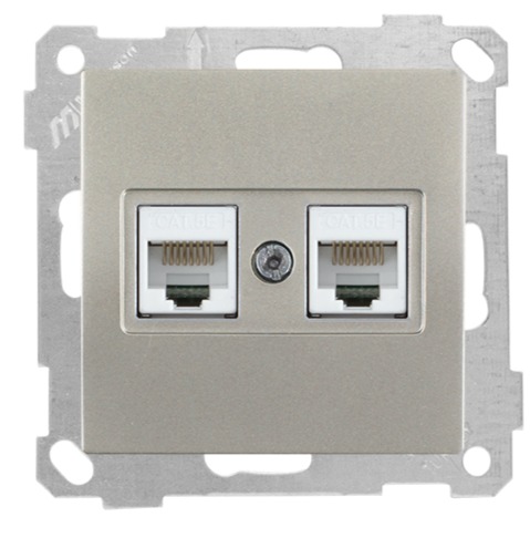 Mutlusan: Daria Mek+Tuş Data Prizi 2*Rj45 (Cat5e)