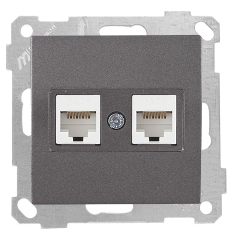 Mutlusan: Daria Mek+Tuş Data Prizi 2*Rj45 (Cat6)