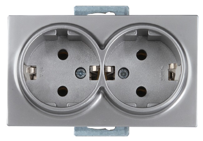 Mutlusan: Daria Mek+Tuş İkili Topraklı Priz Porselen