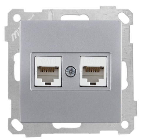 Mutlusan: Candela Mek+Tuş Data Prizi 2*Rj45 (Cat6)